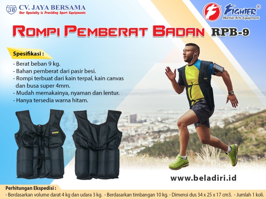 Rompi Pemberat Badan 9kg RPB-9 - FIGHTER - Martial Art